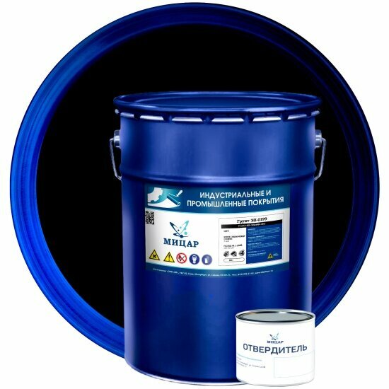 Грунт Мицар ЭП-0259, 20 кг+0,4 кг, черный