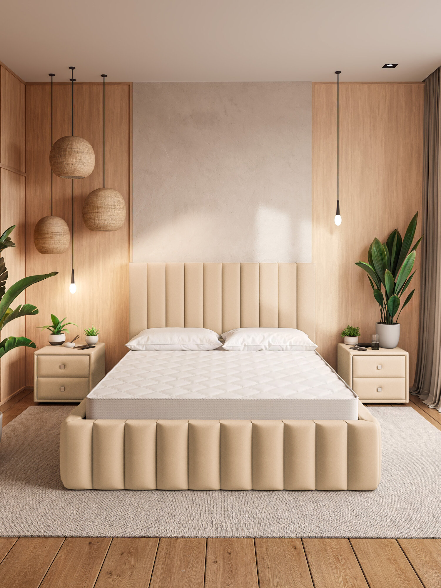 Кровать двуспальная 180х200 с подъемным механизмом, Милан макси с мягким изголовьем для дома и спальни, ортопедическое основание, ящик для белья