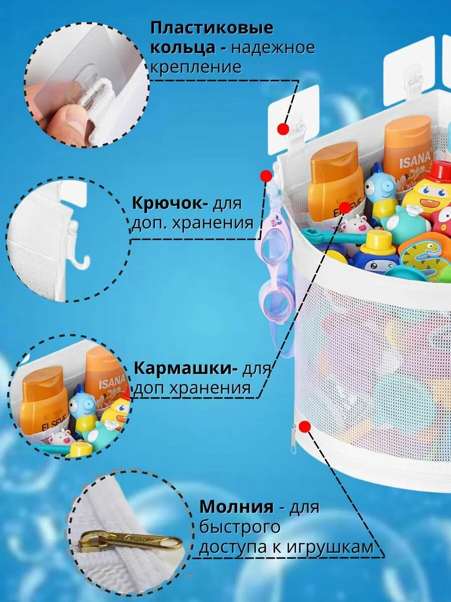 Сетка для игрушек в ванную — фото 1
