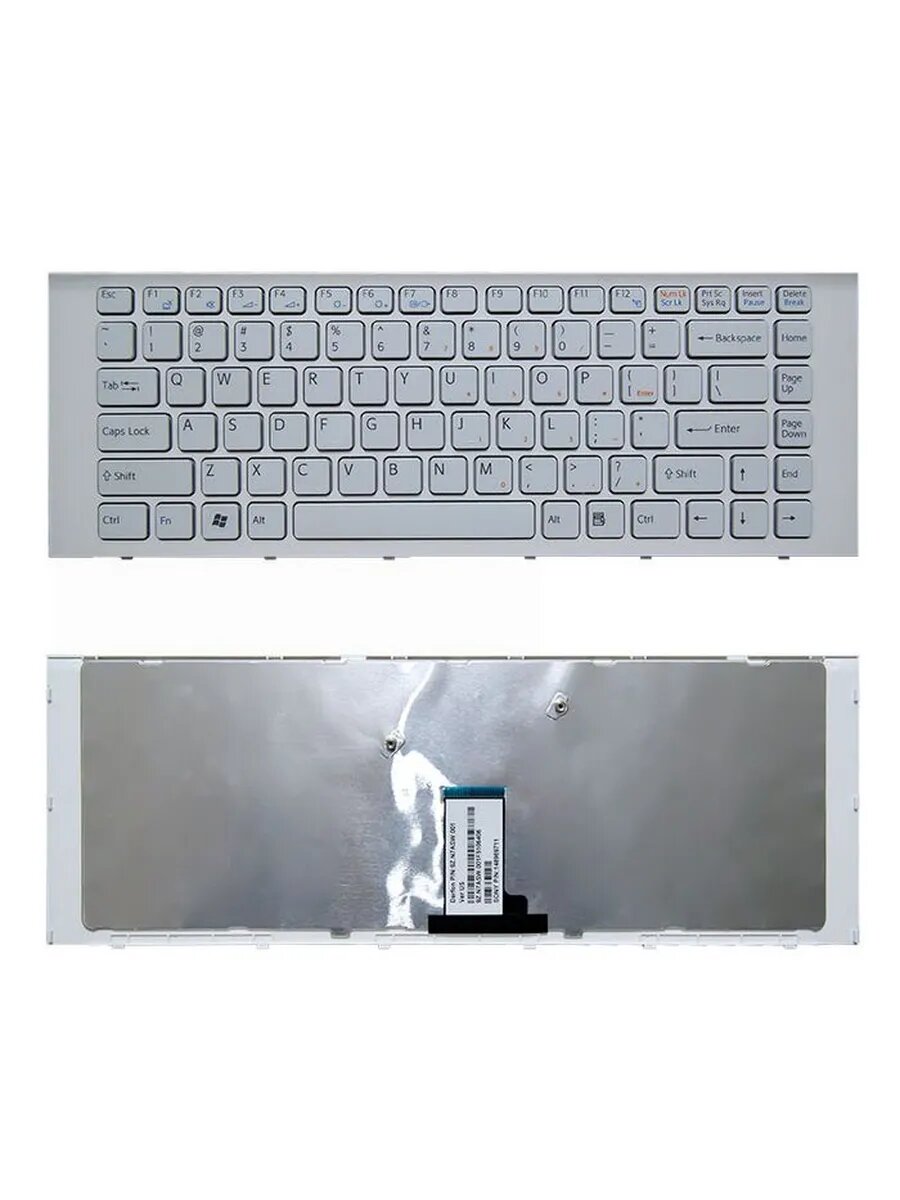 Клавиатура для ноутбука (PS/2, проводная, белая)