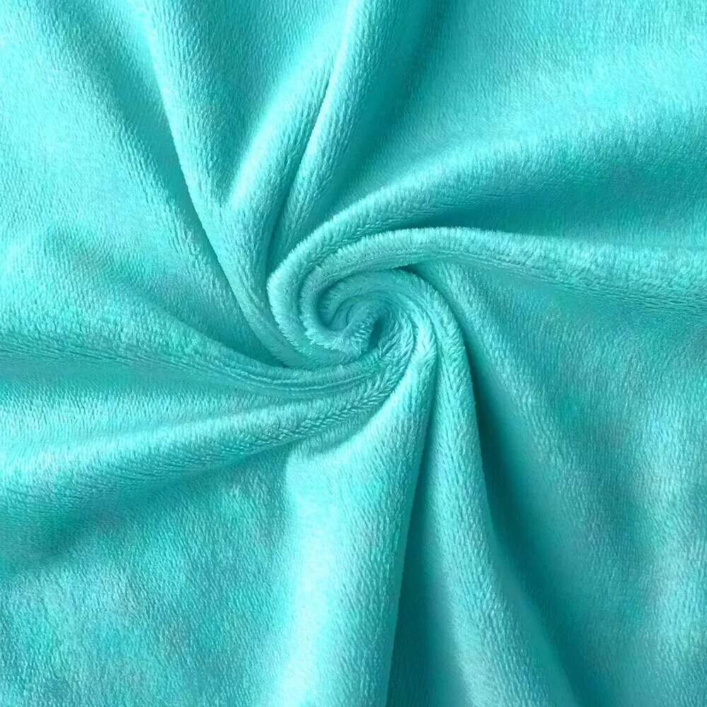 Бархатная ткань из вельвета мински 100% полиэстер 1 шт. Cyan