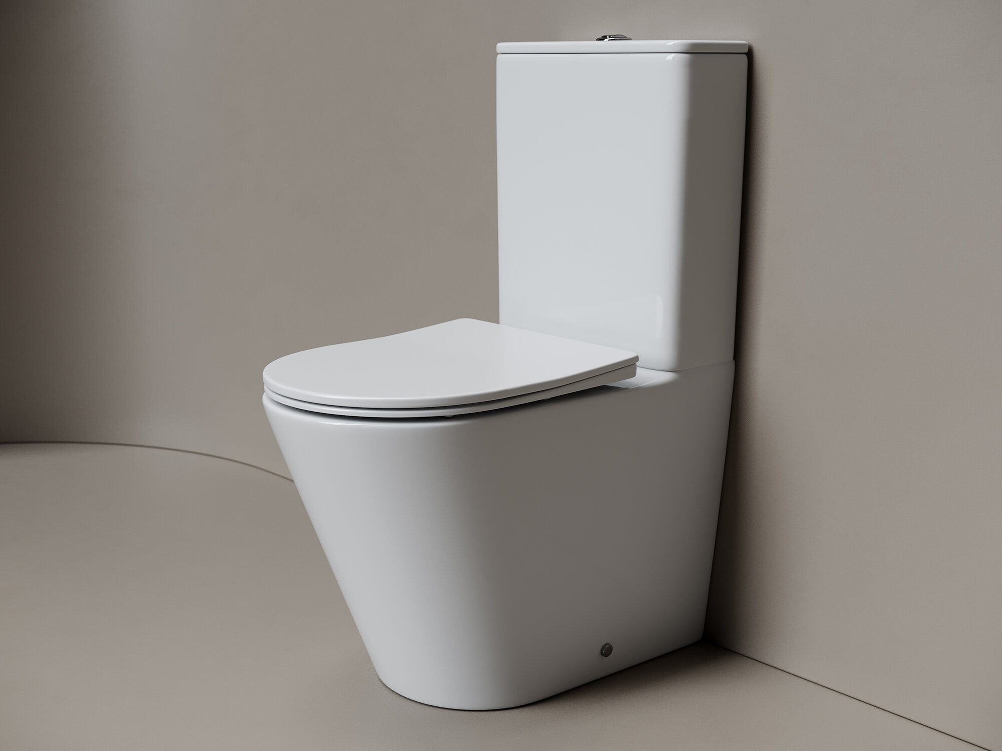 Унитаз-компакт Ceramicanova Ореол (Highlight) CN1802T, смыв торнадо, сиденье с микролифтом, с бачком, белый