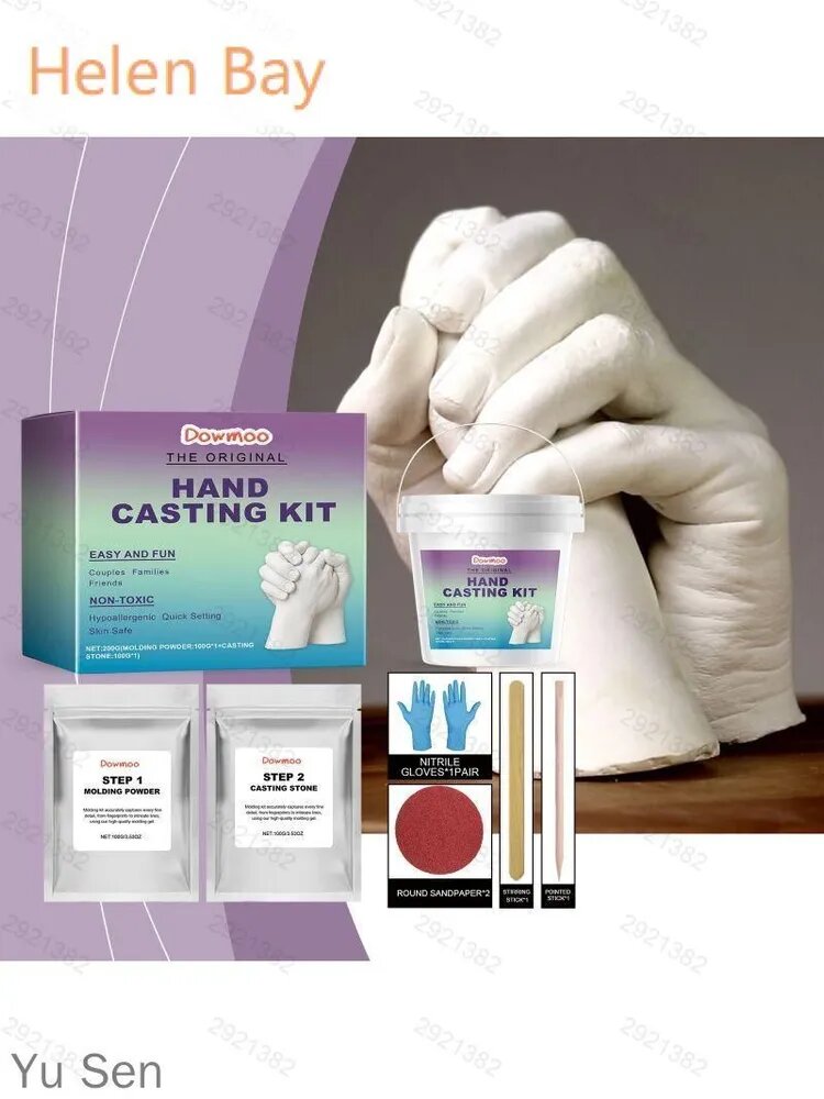 3д руки влюбленных подарочный творческий набор 3d слепок рук для двоих на 8 марта