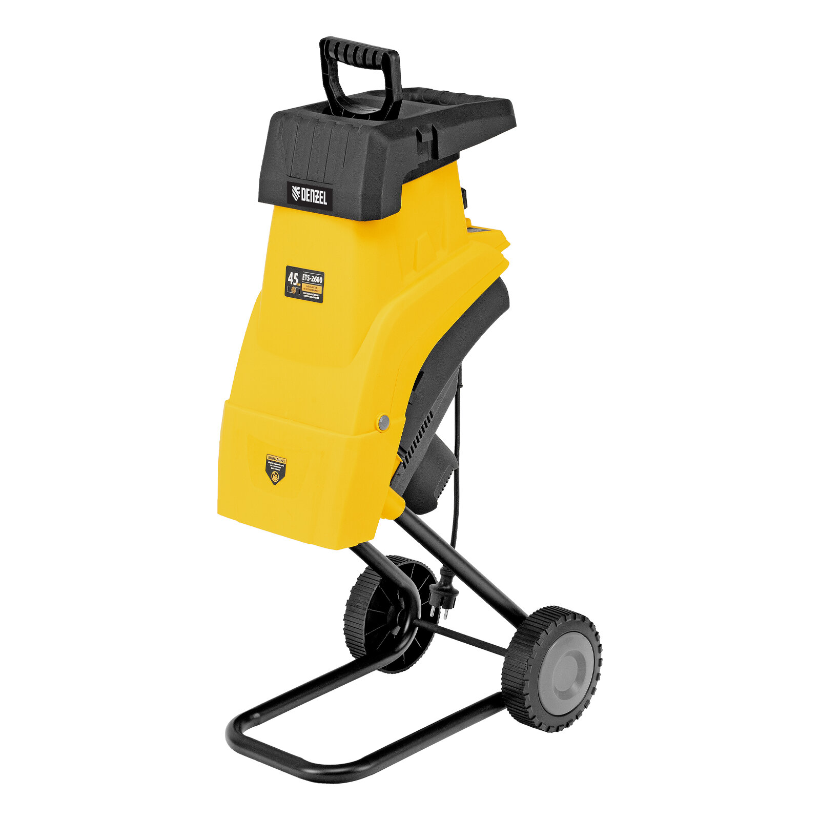 Измельчитель садовый электрический DENZEL ETS-2600, 2600 Вт, 45 мм (59713)