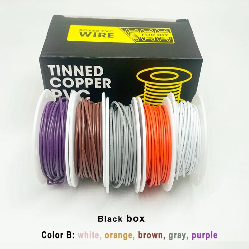 Тиннерованный медный провод PVC, 16 AWG, 5-R, Black box B