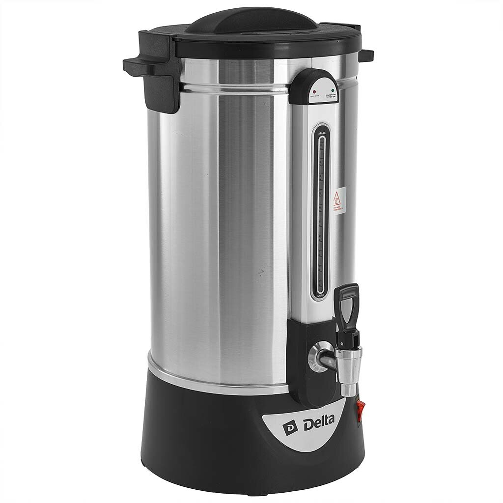 Электрокипятильник наливной 10 л Delta D-502N, черный, 1600 Вт