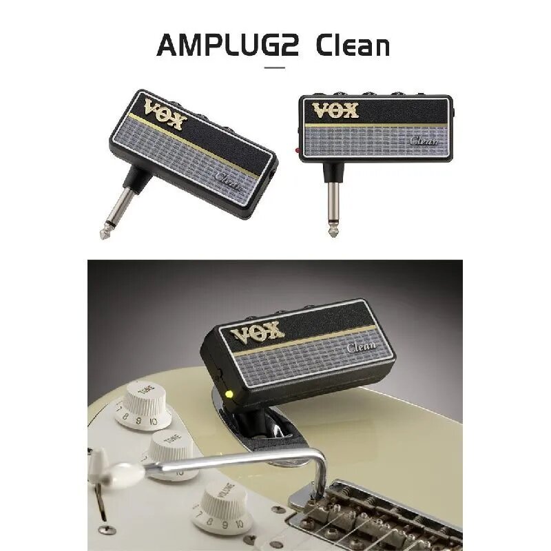 VOX AMPLUG2 Classic Rock Гитарный усилитель для электрогитары, питание от батареек, пластик — фото 1