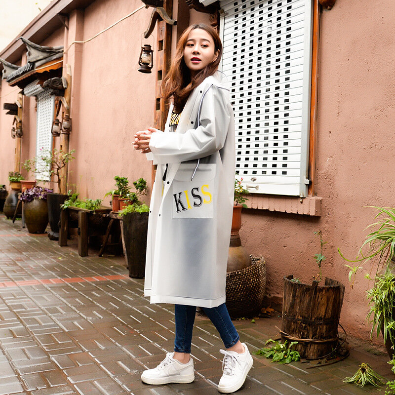 Одиночный длинный плащ для путешествий, прозрачный дождевик, унисекс, для студентов, длинный, защитный от брызг, полный защитный дождевик, дождевой пончо