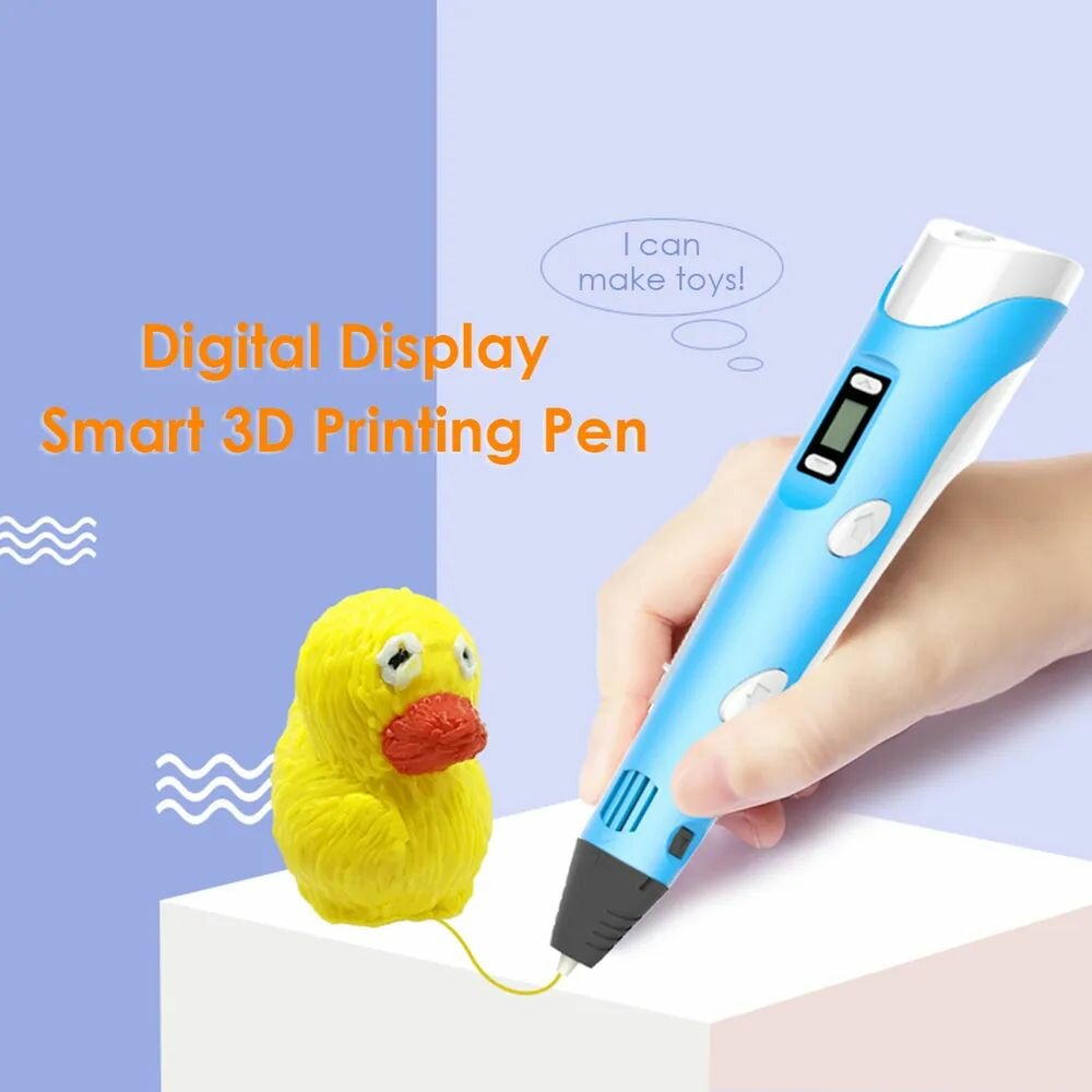 3D-ручка с защитой от перегрева, сертифицирована для РФ, синяя