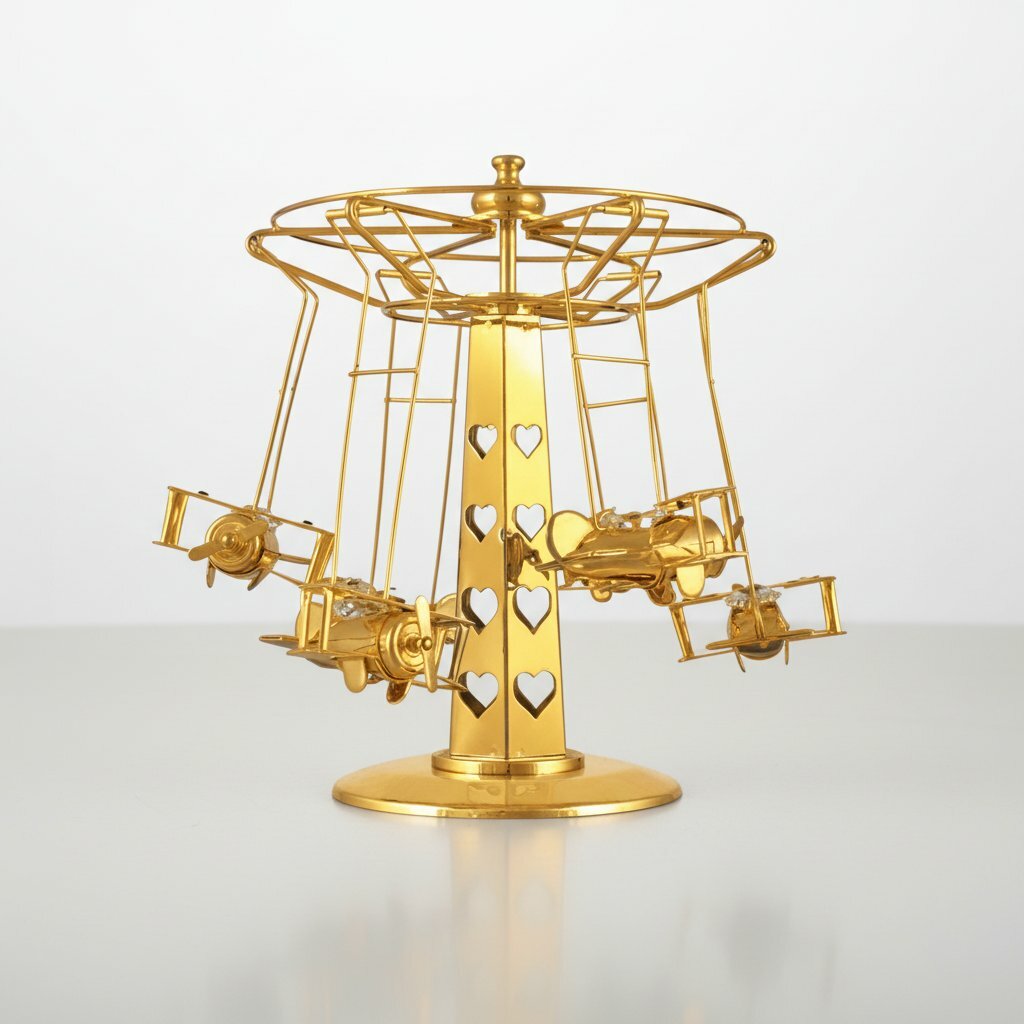 Фигурка Карусель с самолетами A8019 Crystal Temptations, Металл, кристалл