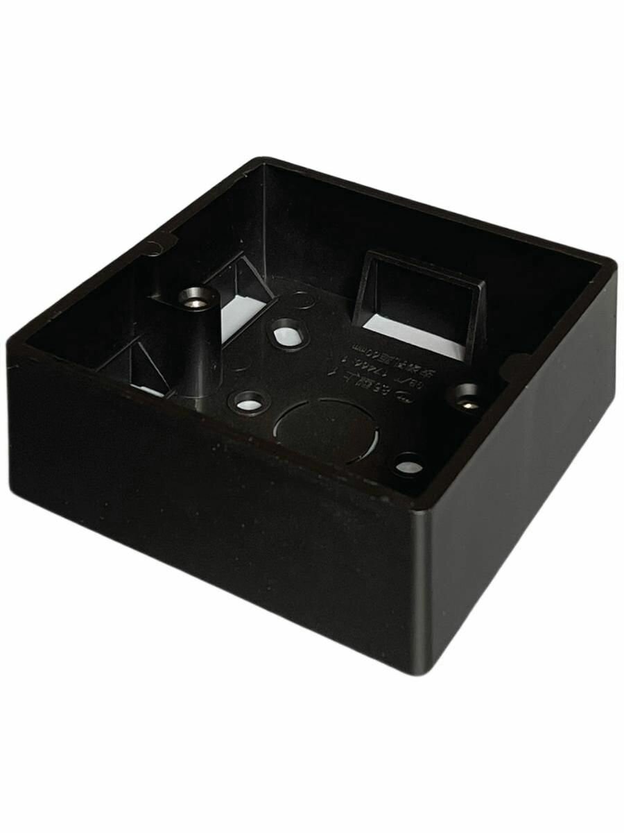 Монтажная коробка, подрозетник для терморегулятора, переключателя, черный матовый