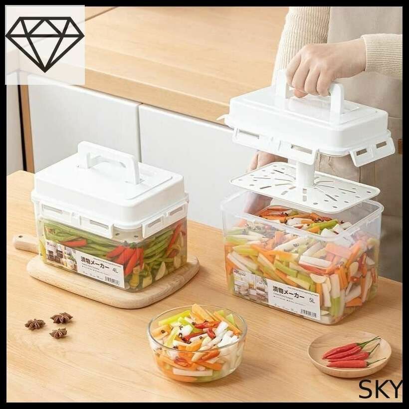 Контейнер для засолки овощей с прессом 4 л