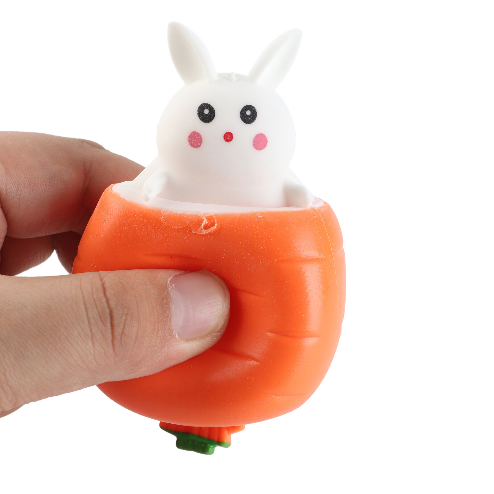 Игрушка-антистресс в виде кролика-морковки, пасхальная сенсорная игрушка-антистресс в виде кролика-морковки.