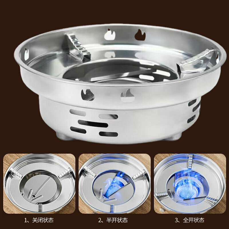 Утолщенный спиртовой горелка из нержавеющей стали, маленький горячий горшок, твердый и жидкий, портативный для общежития, ресторана, домашний набор для сухого горшка