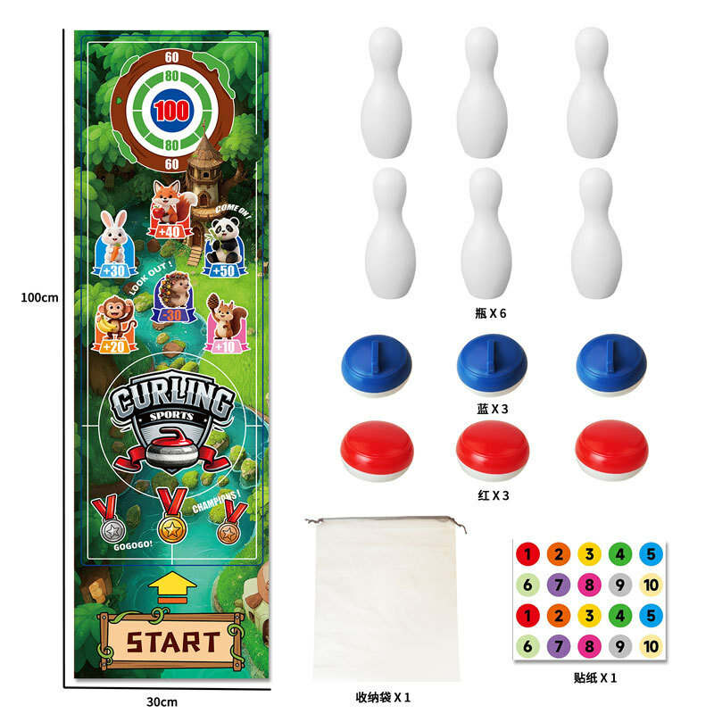 2026 Кросс-бордерный керлинг-мяч для домашнего отдыха, интерактивная битва для родителей и детей, боулинг, футбол, настольная интерактивная игра для детей