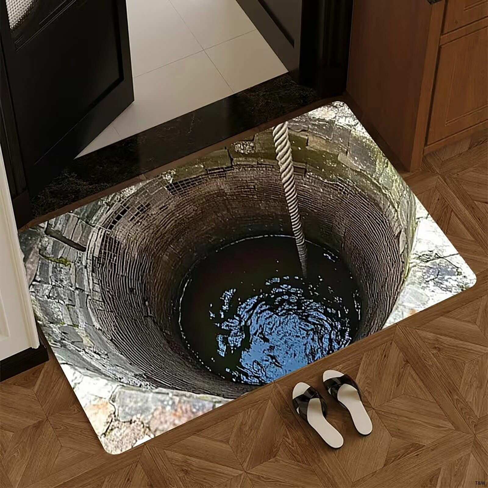Ковер 3D с иллюзией дыры для прихожей и гостиной