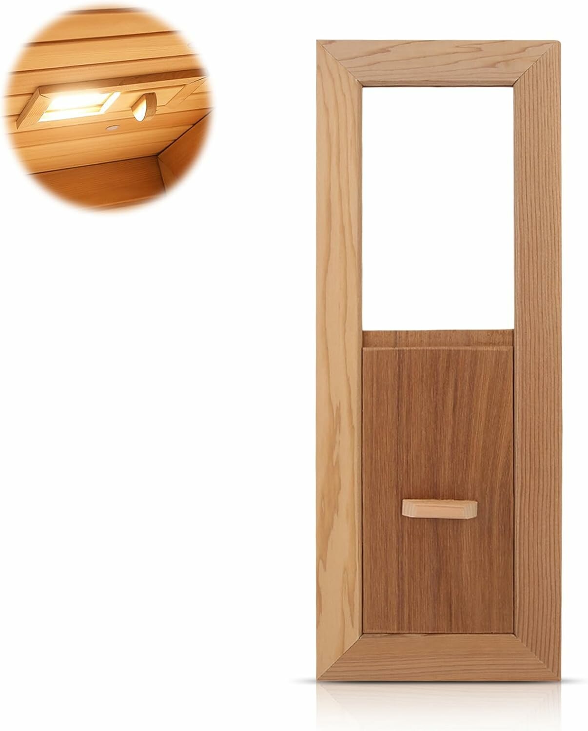 Деревянная вентиляционная панель из кедра, прямоугольная, регулируемая, для комнаты, деревянный воздухозаборник для аксессуаров сауны, 13.4x5.1 дюйма.