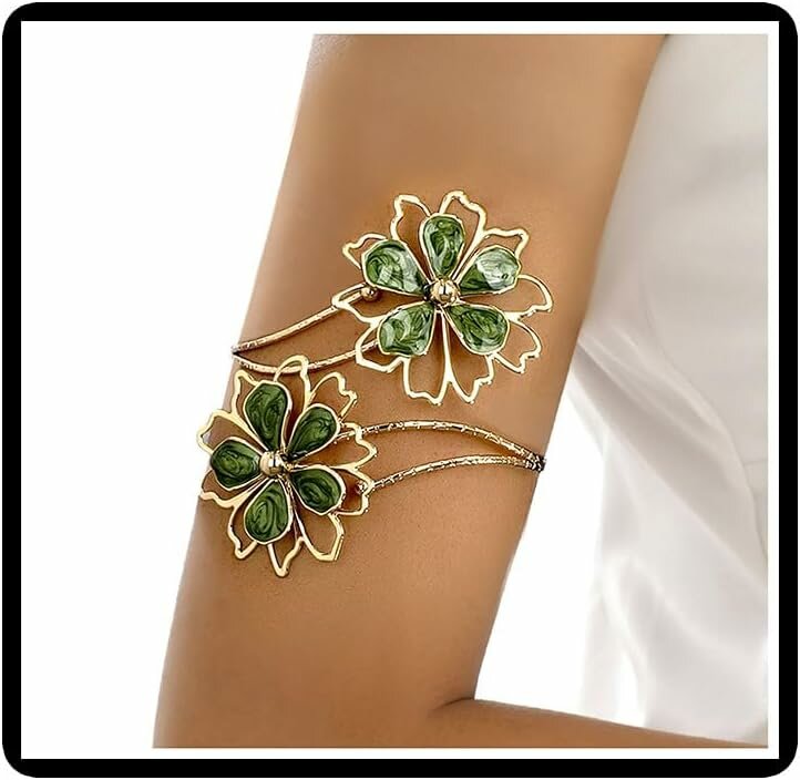 Винтажный египетский ажурный браслет/манжета/цепочка на тело в виде цветка для женщин.