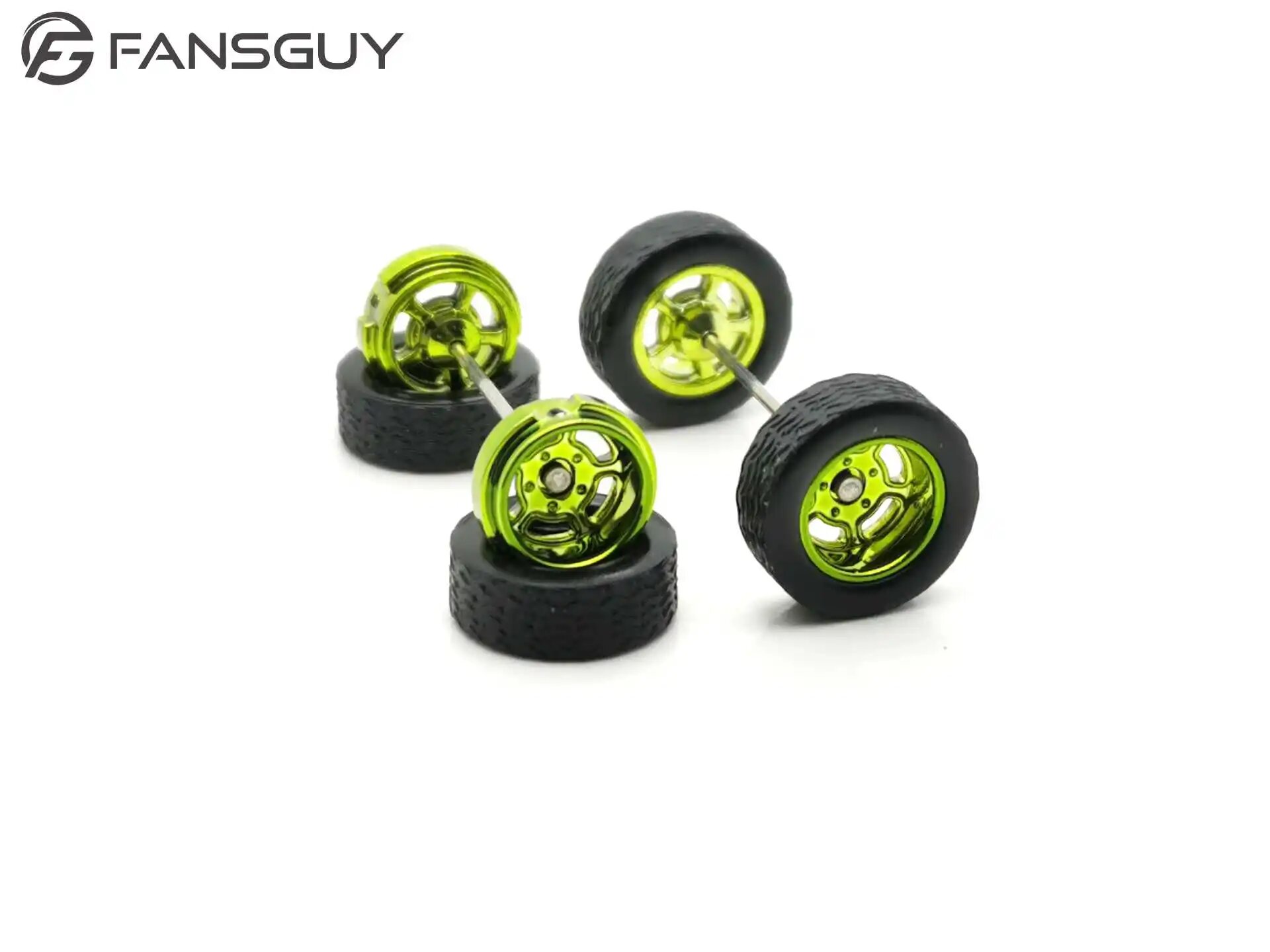 FANSGUY Колеса для моделей автомобилей 1/64 Зеленый, SNC-E Green 1