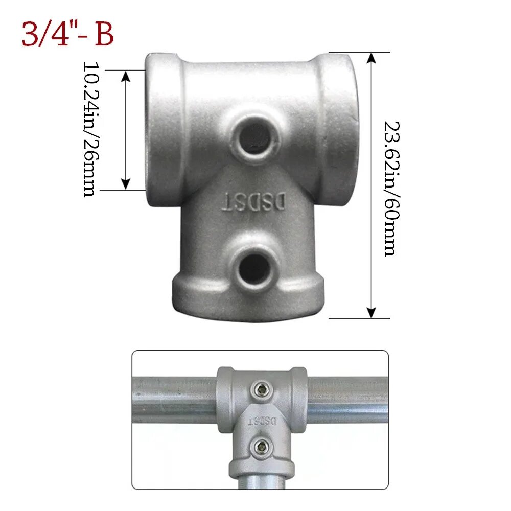 Фитинг для трубы алюминиевый 20/25 мм 3-4--- B