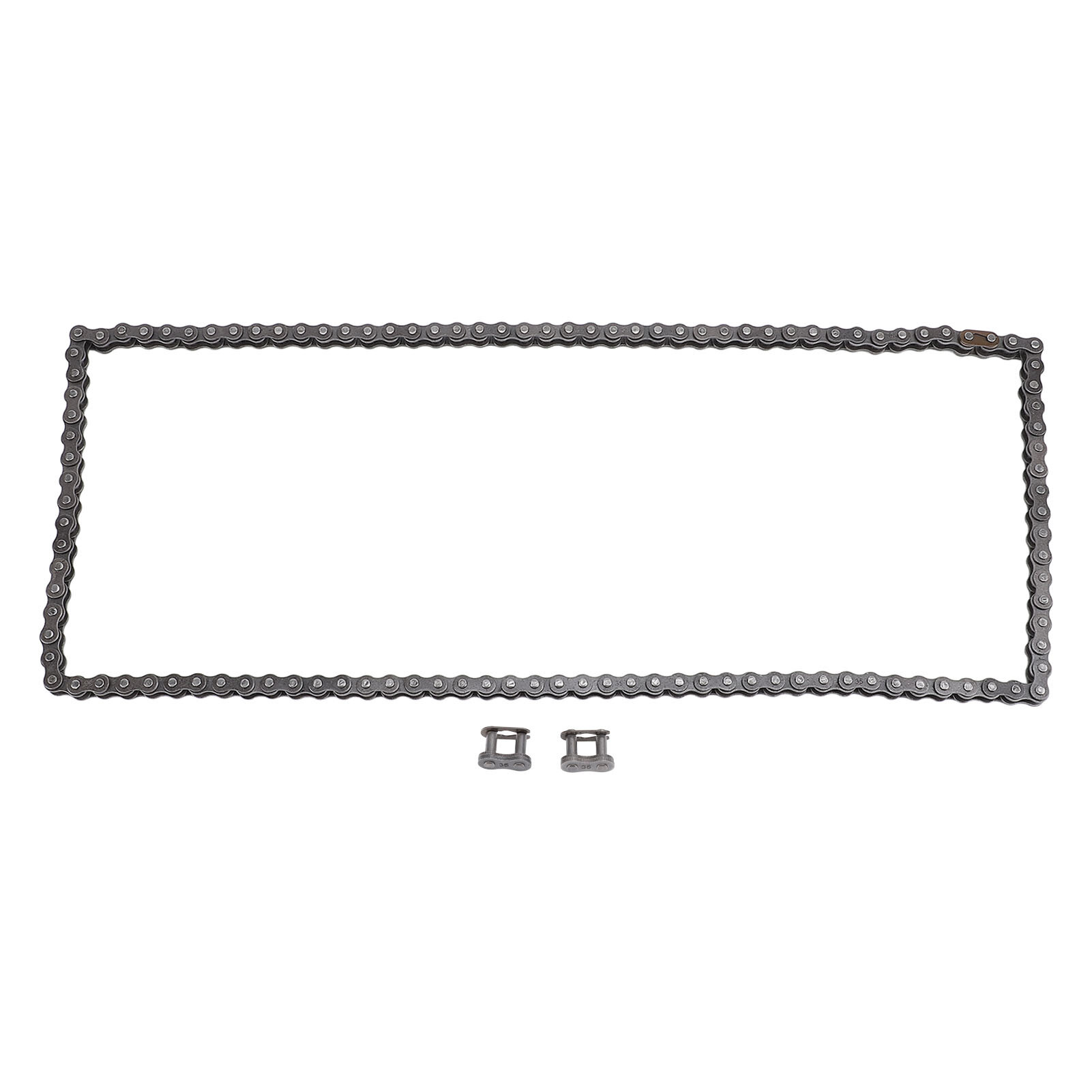 35 116-звенная роликовая цепь с замковым звеном из легированной стали для мини-велосипеда, картинга, квадроцикла, скутера, дрифта, трайка, картинга, прочная