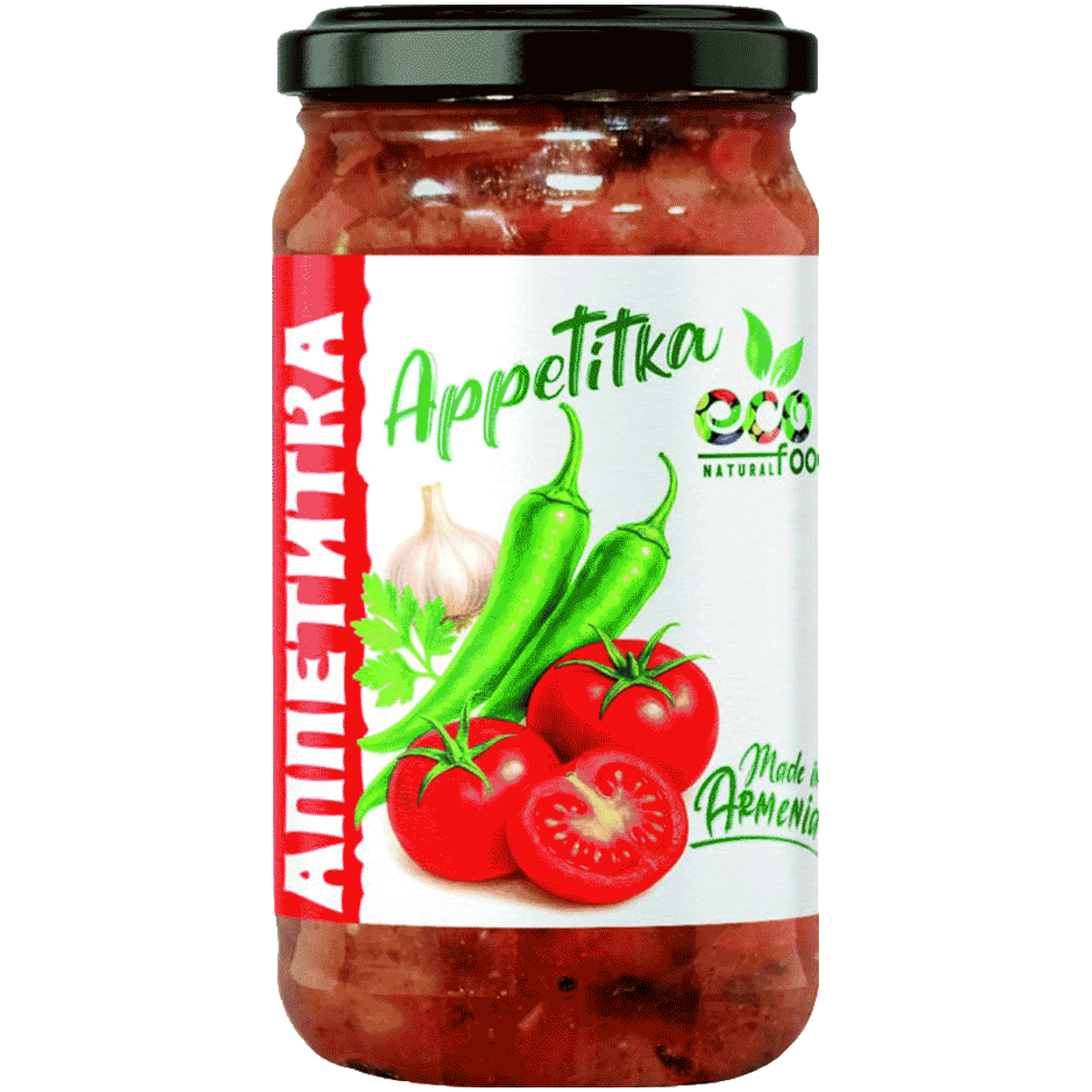 Перец Ecofood Аппетитка острый в томатном соусе 350 г