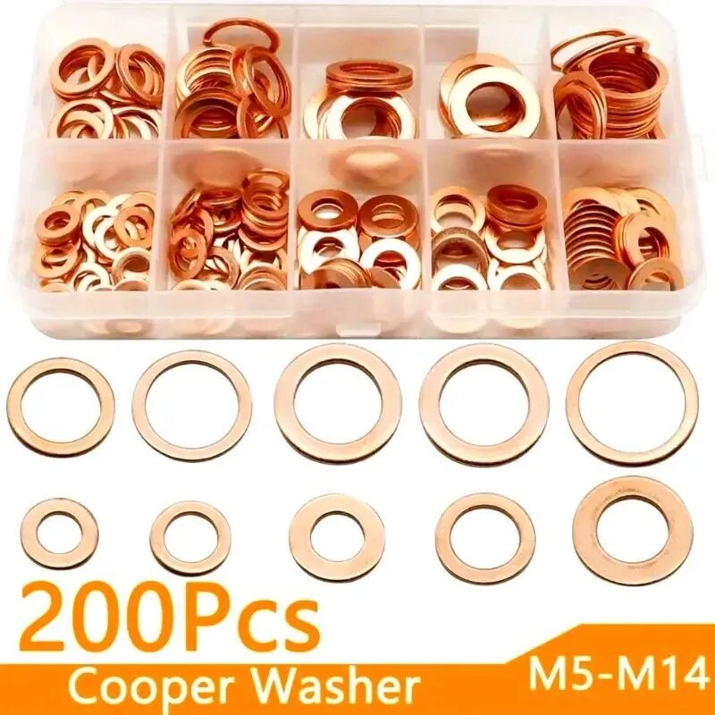 Шайба Плоская M14, 200 шт, 185 г