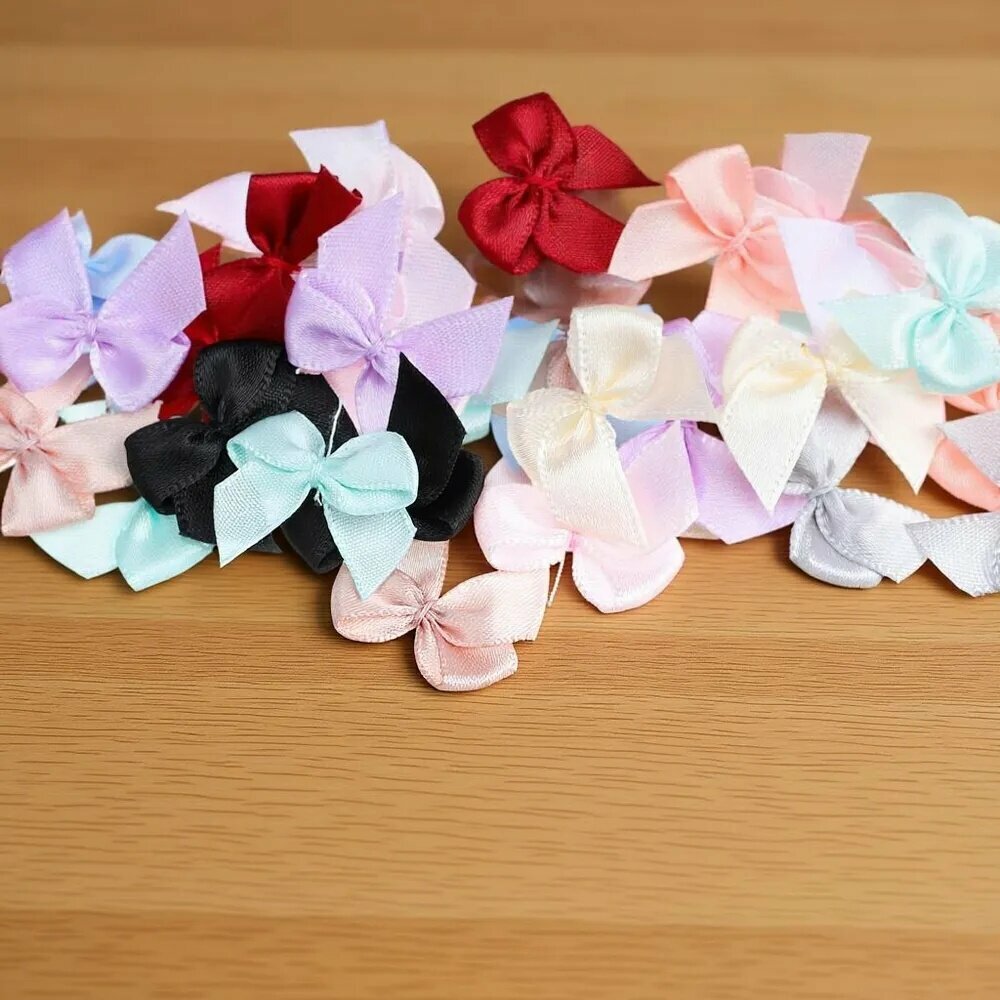 180 Штук Миниатюрных Бантов, Из Полиэстера, Для Оформления Аксессуаров