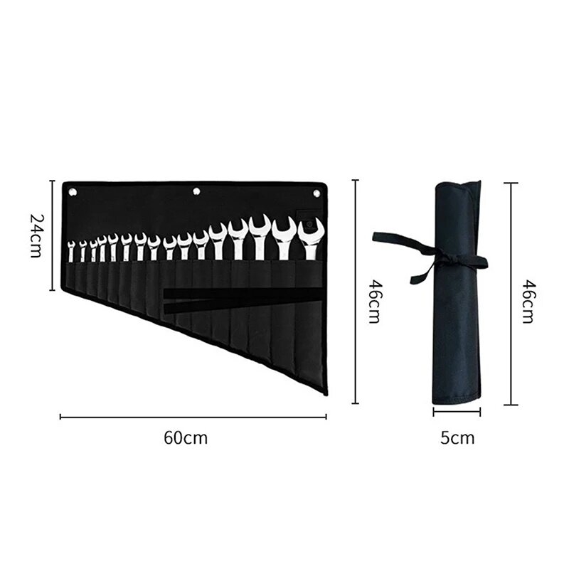 1/2 шт. органайзер для гаечных ключей из ткани Оксфорд - водонепроницаемый чехол для рулонов инструментов с 16 карманами для .