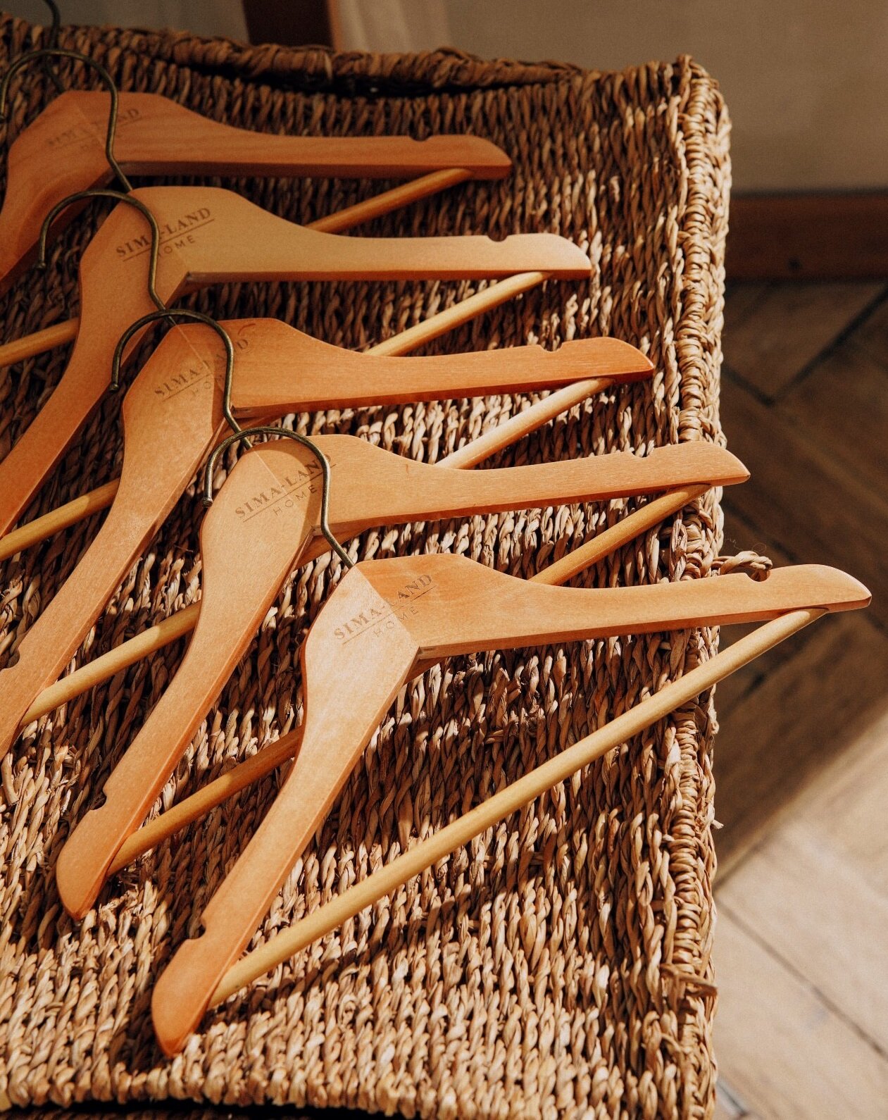 Плечики - вешалки для одежды SL Home, 5 шт, детские, дерево лотос, 33×21 см