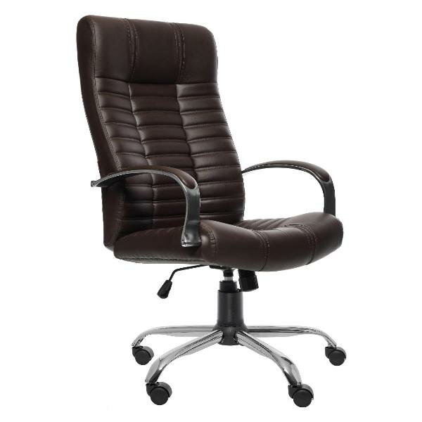 Кресло руководителя роскресла Атлант-2 компьютерное, цвет: коричневый, экокожа