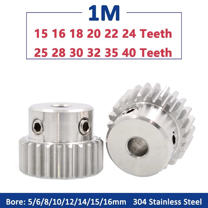 Шестерня шпоровая GooBetter из нержавеющей стали 1М 15-40 зубов 30 Teeth, 12mm