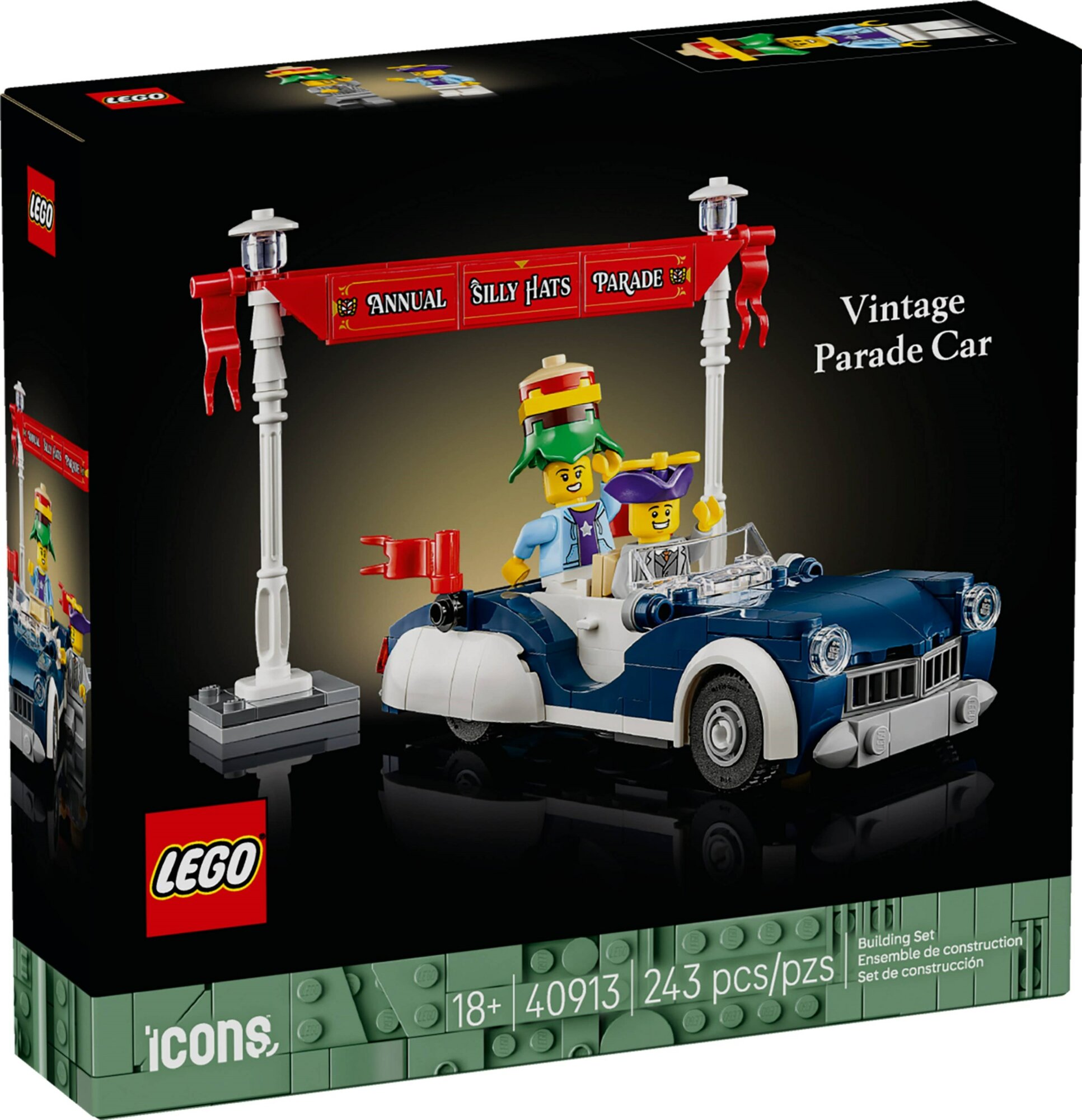 Конструктор LEGO Icons 40913 Винтажный парадный автомобиль, 243 детали. GWP