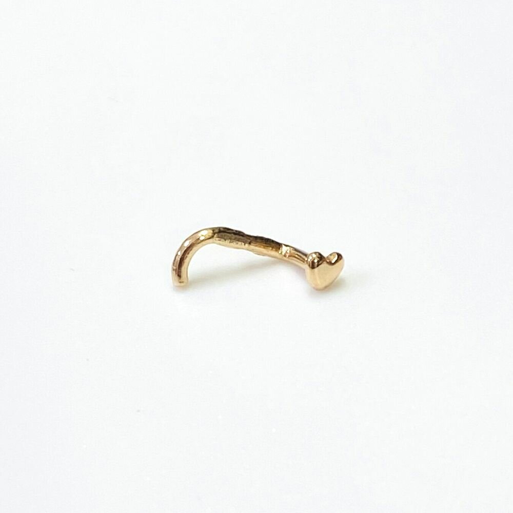 Пирсинг в нос, красное золото, 585 проба