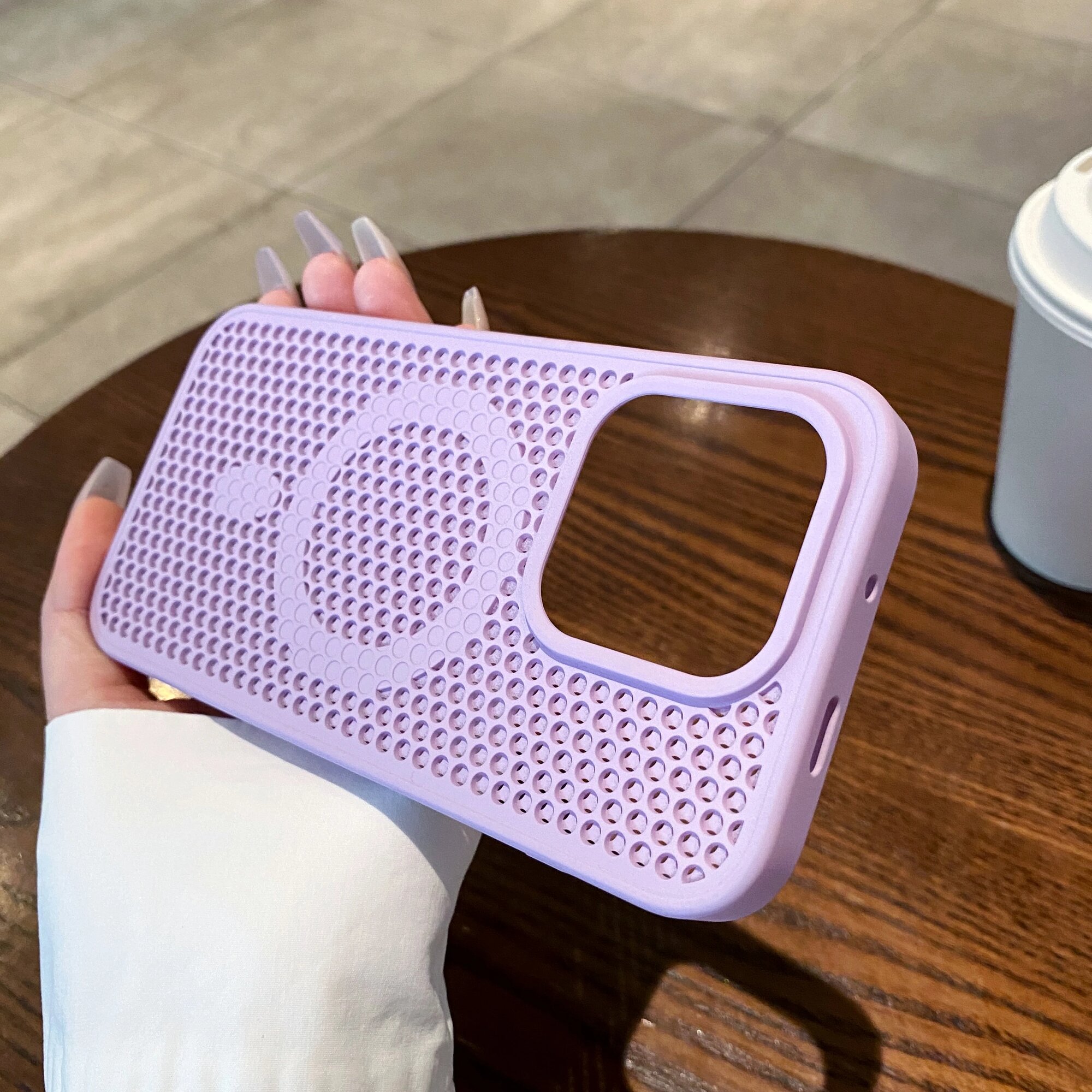 Силиконовый чехол OnePlus 15 Light Pureple Honeycomb