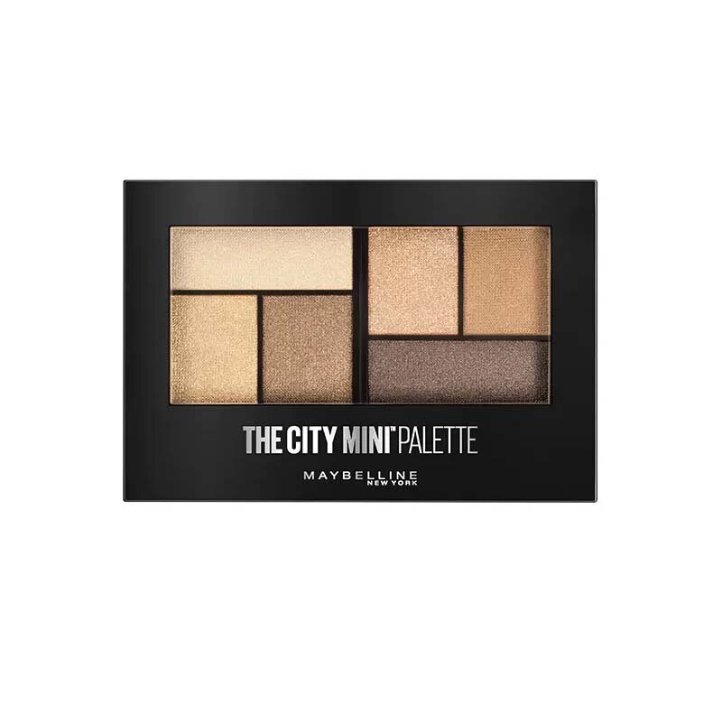 Палетка теней для век женский Maybelline The City Mini Palette, оттенки Роза, Камео, Коричневый, 6.1г