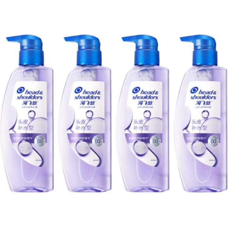 Шампунь унисекс Head & Shoulders от перхоти с уходом за кожей головы, увлажняющий, придающий объем и пышность, 360 г, 4 шт