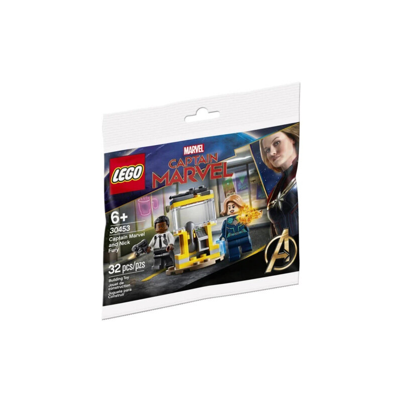 Конструктор унисекс LEGO Супергерои Капитан Марвел и Ник Фьюри, 30453