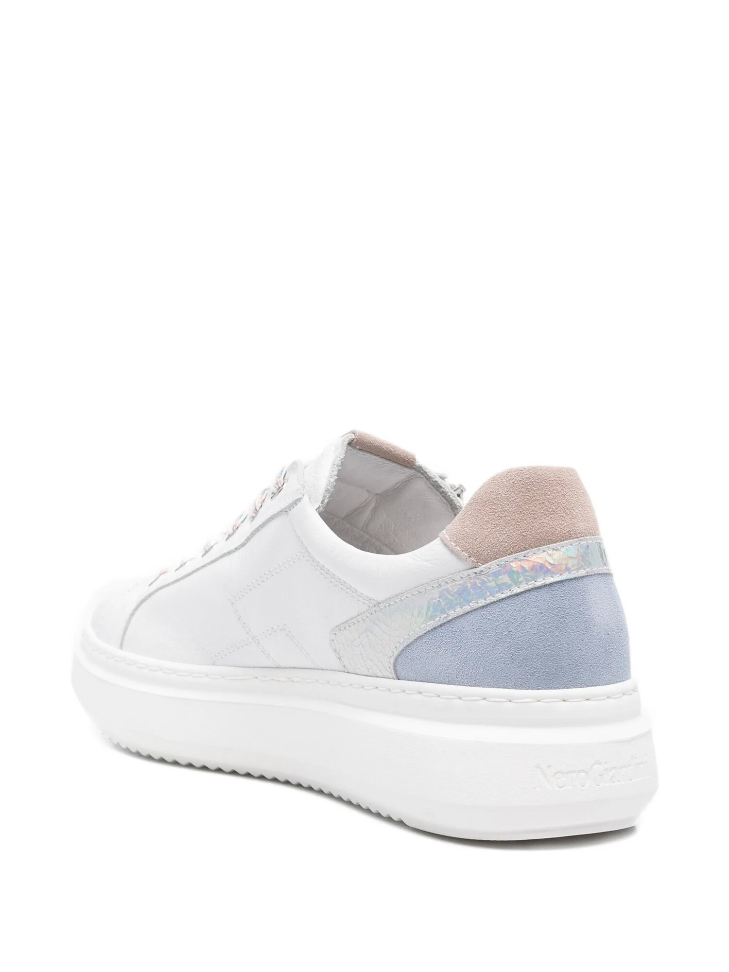Кроссовки NeroGiardini Zip-up leather sneakers, размер 39, белый — фото 1