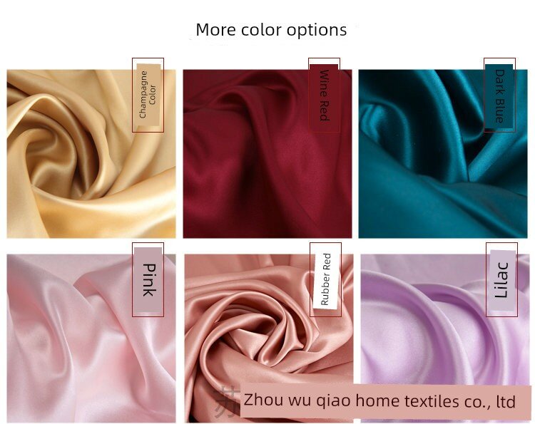 Широкая шелковая ткань для постельного белья из 100% тутового шелка, плотность 19 мм, однотонный креп-сатин, коллекция