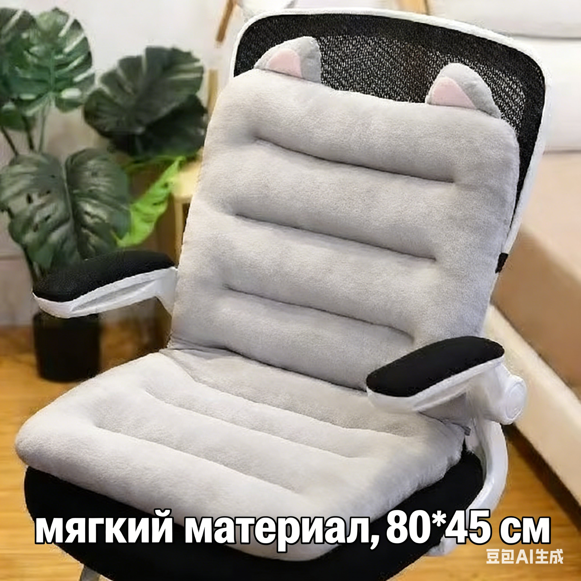 Удобный универсальный офисный коврик, мягкий материал, 80*45 см, серый