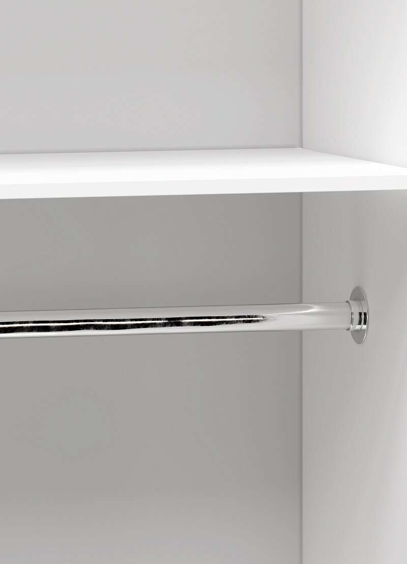 Шкаф-купе МебельЛэнд24 Валмиера NEW - 2 Белый 150x60x210 для одежды двухдверный
