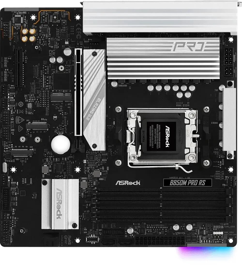 B850M PRO RS / ASRock B850M PRO RS, Socket AM5, AMD B850, mATX, Ret