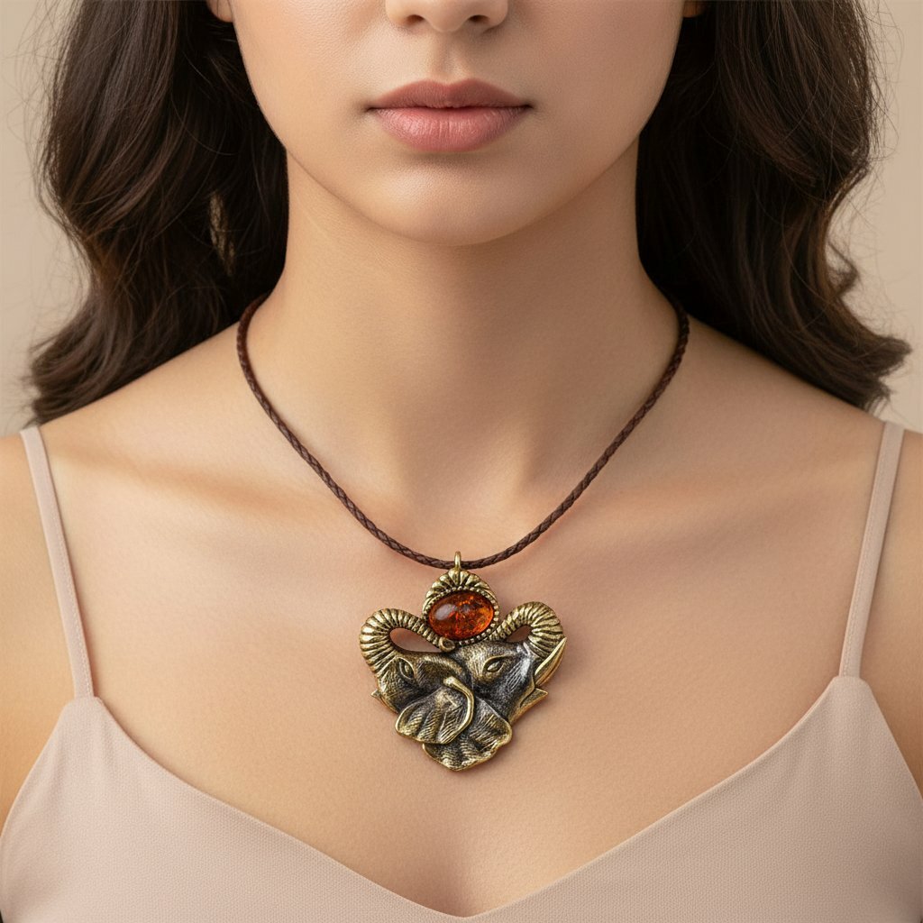 Подвеска, янтарь