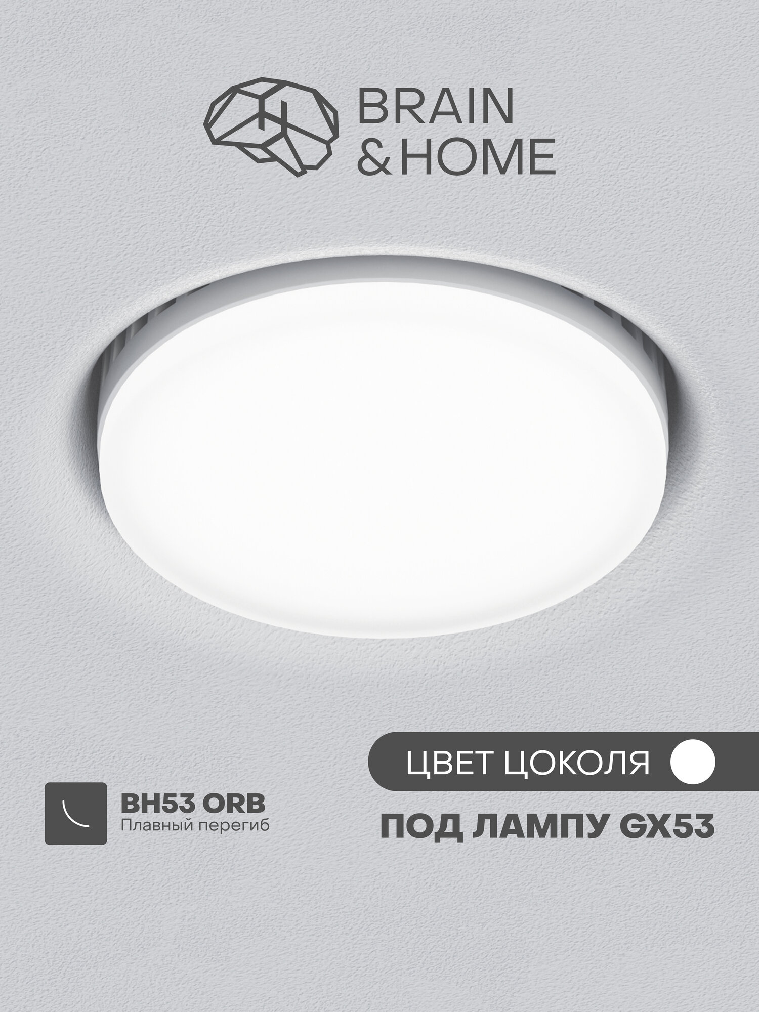 Светильник потолочный встраиваемый BH53 ORB белый Brain&Home, GX53 12W