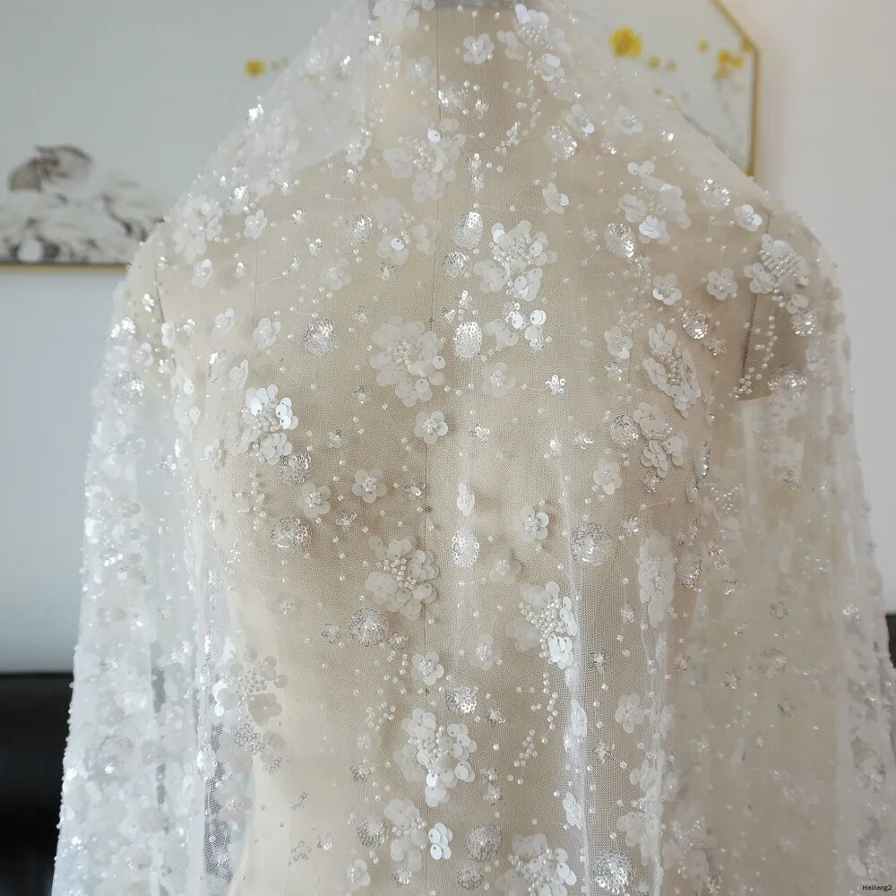 Вышитая сетка, блеск, кружево, ткань для шитья ремесленных изделий