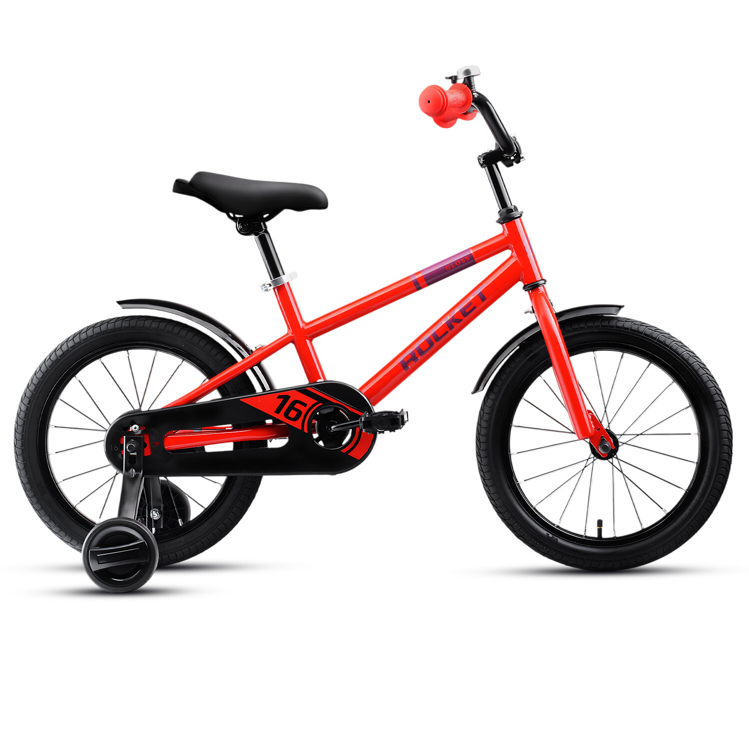 Велосипед 16" Rocket Gloss, цвет красный, рост 110 - 125 см.