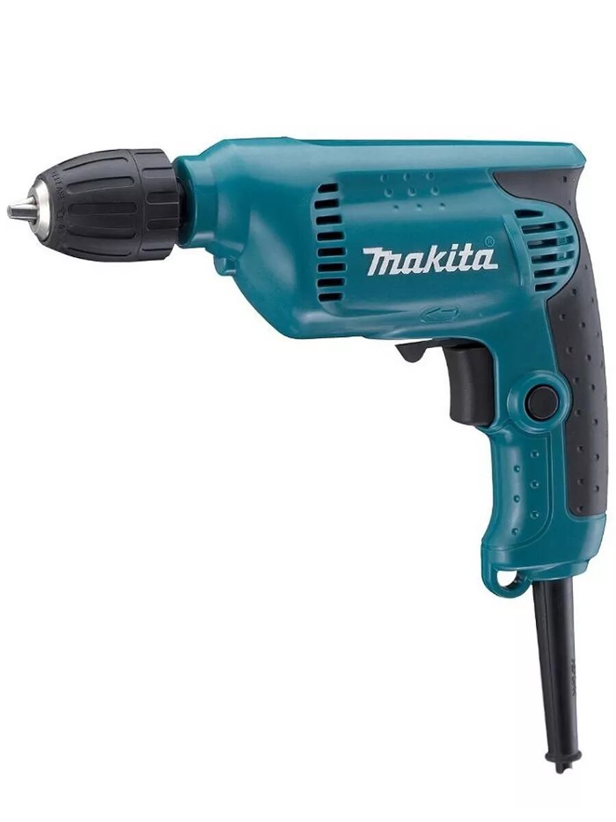Дрель безударная Makita 6413, 3000 об/мин, 450 Вт, щёточная, быстрозажимной патрон