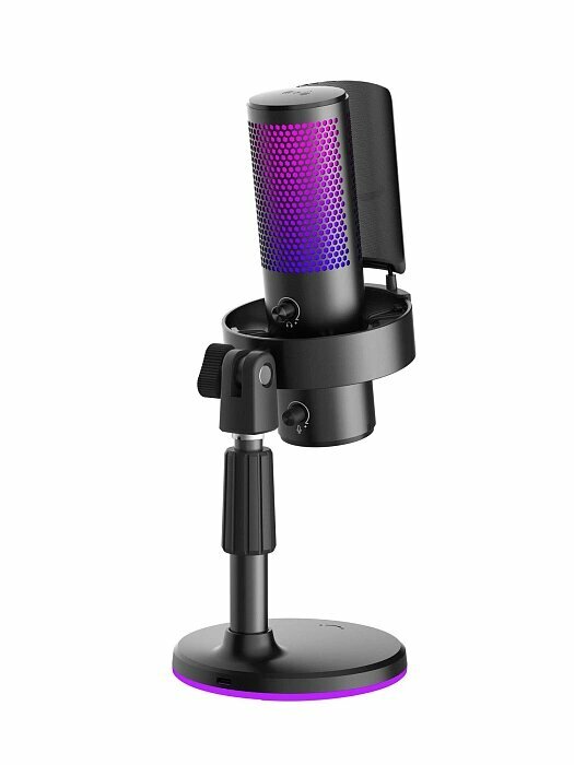 Конденсаторный USB-микрофон Fifine AmpliGame A9S с RGB-подсветкой, Black