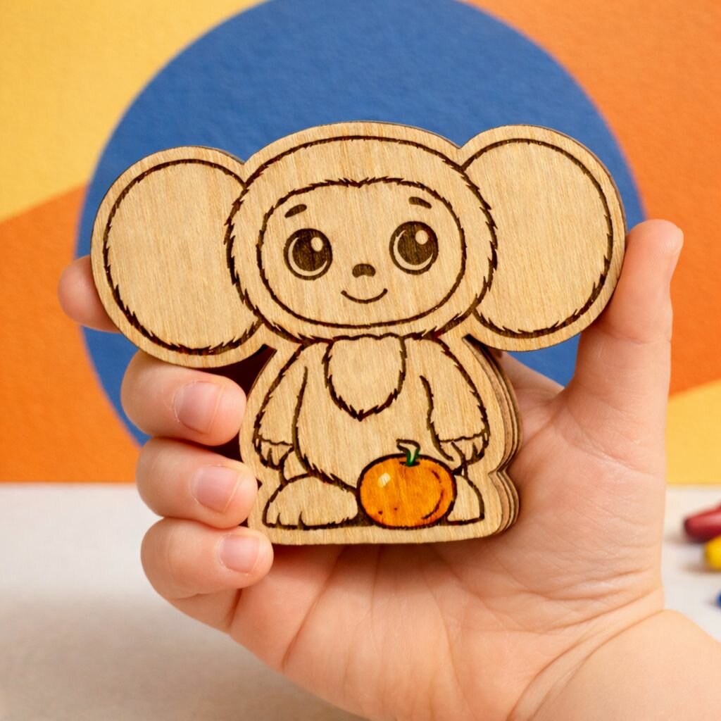 Раскраска с магнитом Чебурашка и крокодил Гена для детей 3-4-5-6-7 лет